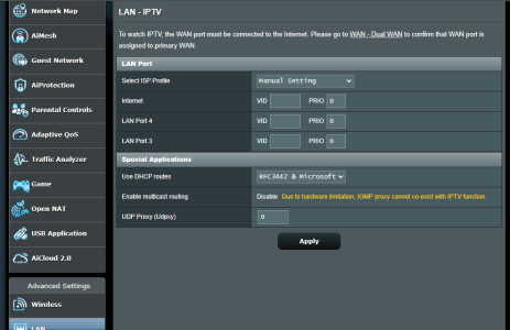 IPTV Configuration from Huawei ONT to Asus RT-AX86U | SNBForums
