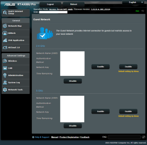 Guest network admin link missing from RT-AX88U Pro dashboard | SNBForums