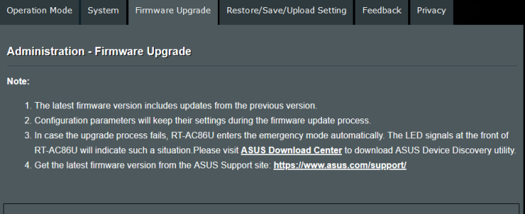 RT-AC86U no Quick Internet Setup wizard and fails as AI-Mesh node | SNBForums